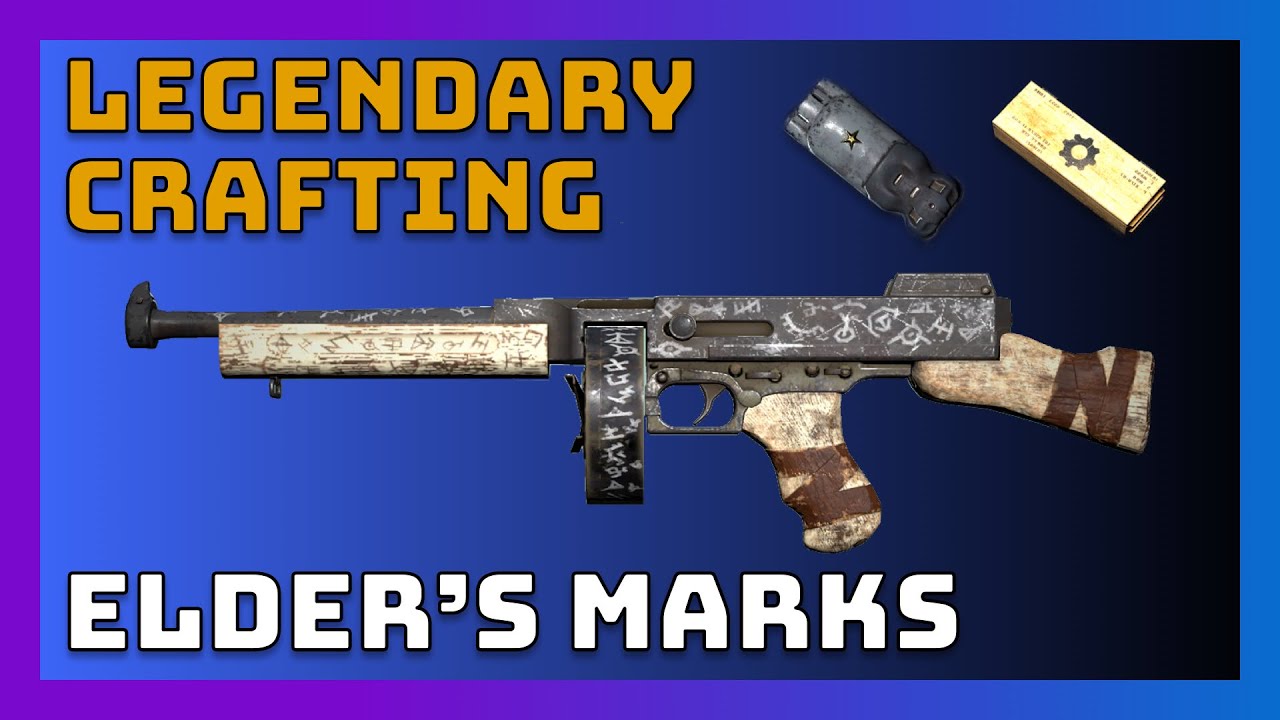 Fallout 76 - Elder's Mark SMG - Legendary Crafting - Quick Rolls - YouTube