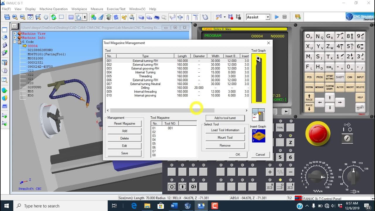 Exercise No 2 in CNC Lathe for Straight Turning - YouTube
