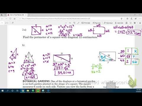 Geometry Semester 2 Final Exam Review 2021 - YouTube