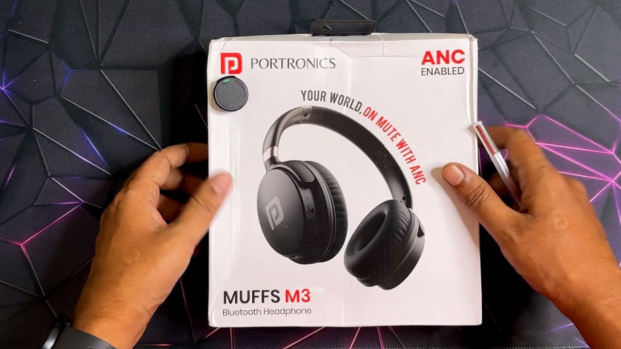 Portronics Muffs M3 Unboxing – 40 Hour ANC Wireless Headphones - YouTube