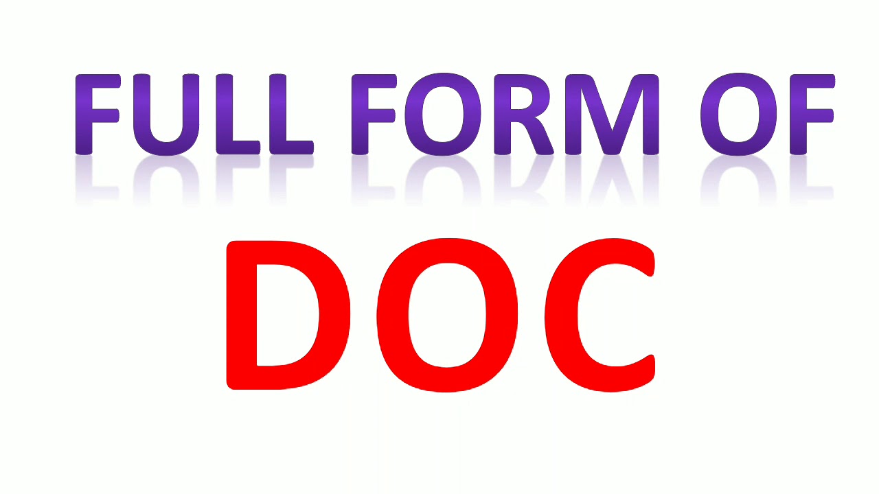 DOC Full Form Full Form Of DOC YouTube doc-full-form-full-form-of-doc-youtube