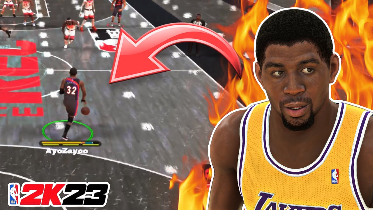 I TOOK MY MAGIC JOHNSON BUILD TO THE REC! ( DIMING FINISHER ) 30+ PLAYMAKING BADGES - NBA 2K23 ...