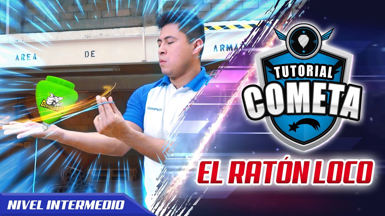 EL RATÓN LOCO- TRUCOS TROMPOS COMETA SUERTES CON PEONZA, TROTTOLE, SPIN ...