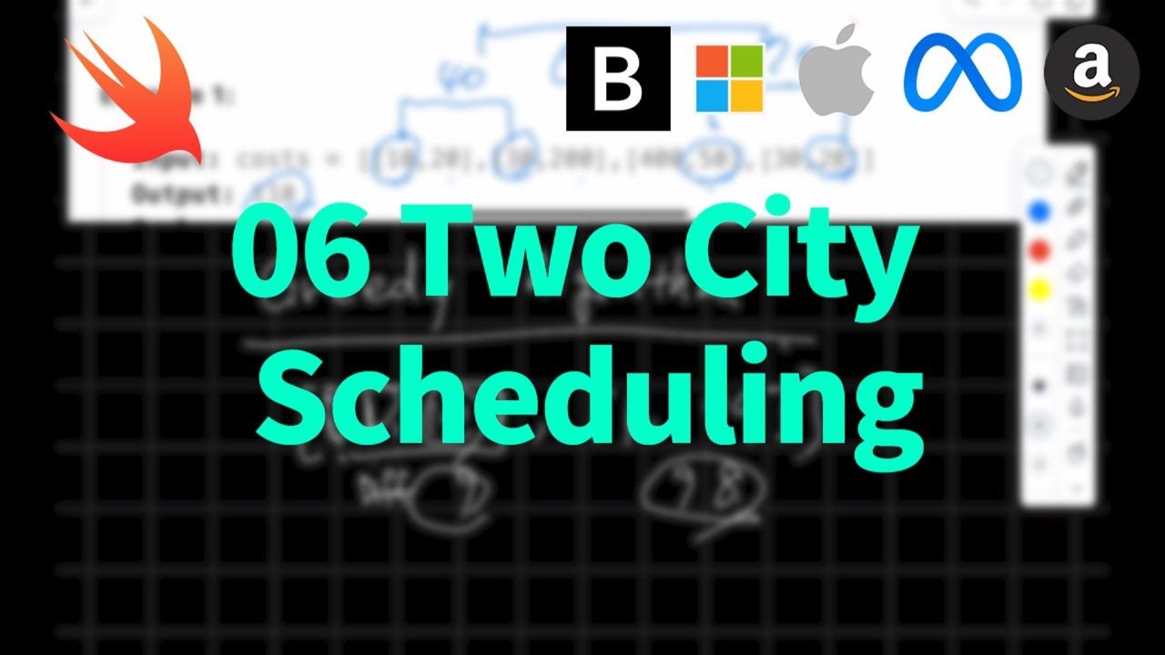 Swift Coding Challenge Two City Scheduling Problem Leetcode 1029 5245