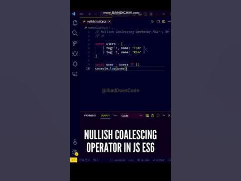 😎😎 Amazing Nullish Coalescing Operator in JavaScript ES6 #shorts #javascript #programming # ...