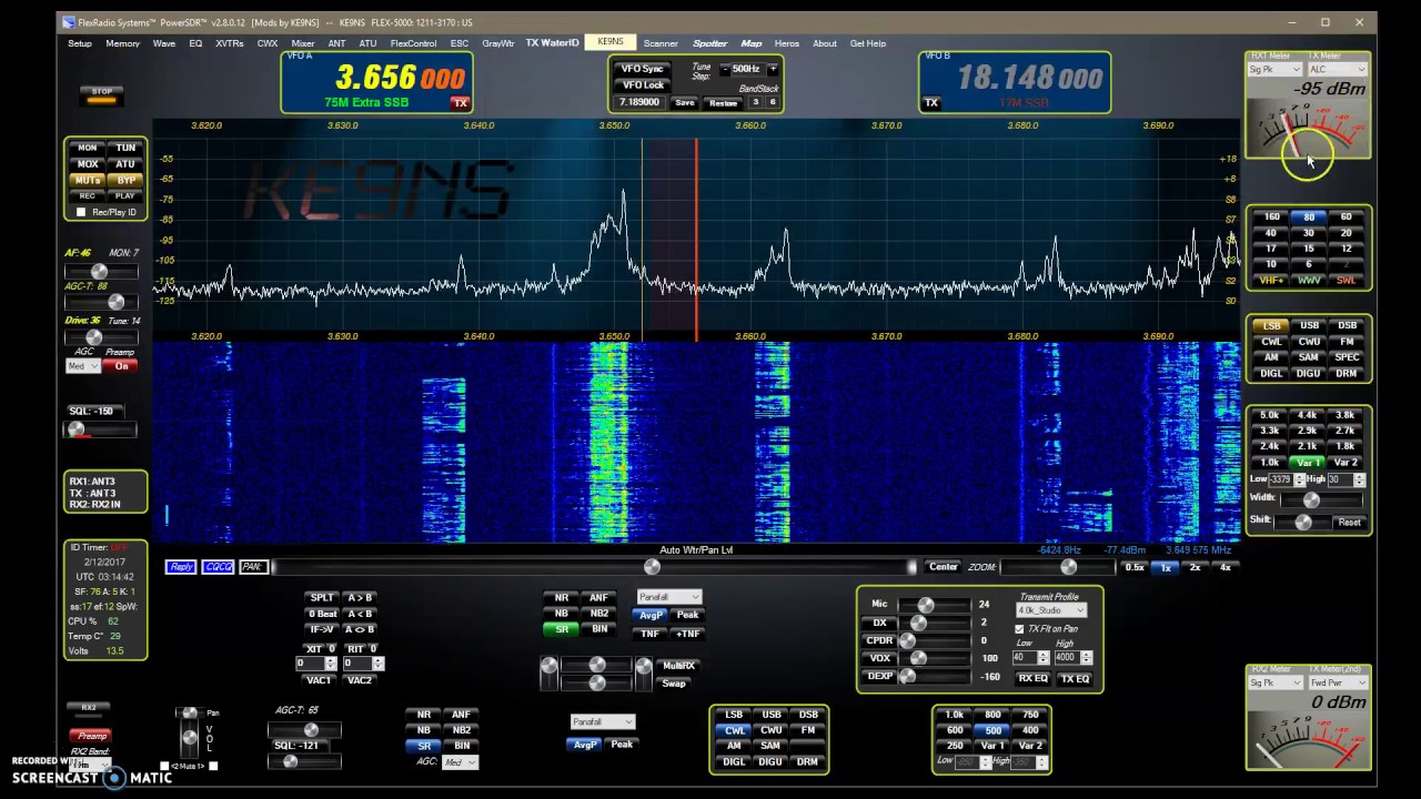 PowerSDR ke9ns v2.8.0.12 Sliders and Meters - YouTube
