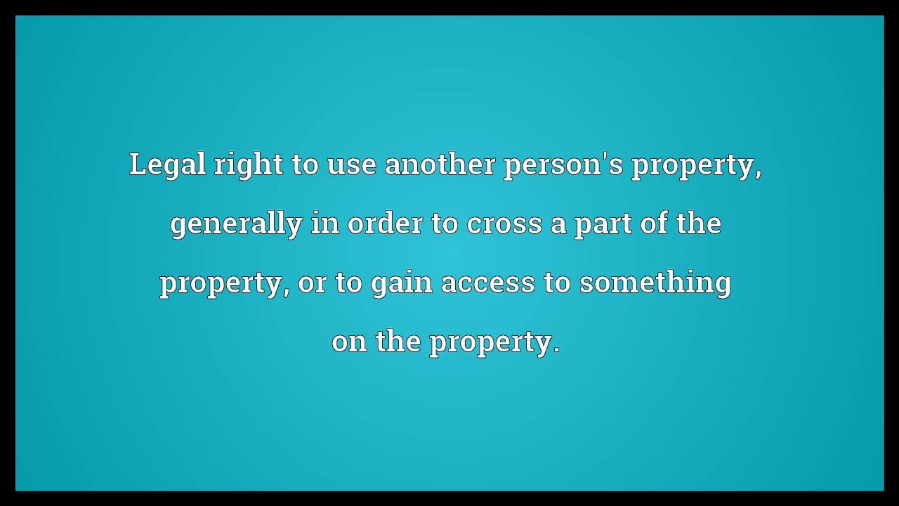 Easement Meaning YouTube easement-meaning-youtube