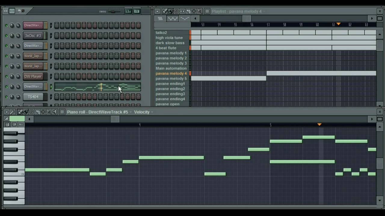 Pavane(Faure) FL studio REMIX with For Violin(Directwave) with beat ...