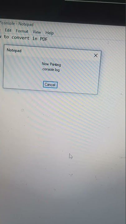 Notepad File to PDF File - YouTube