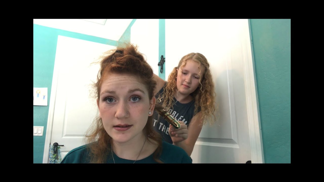 Doing My Sisters Hair Youtube