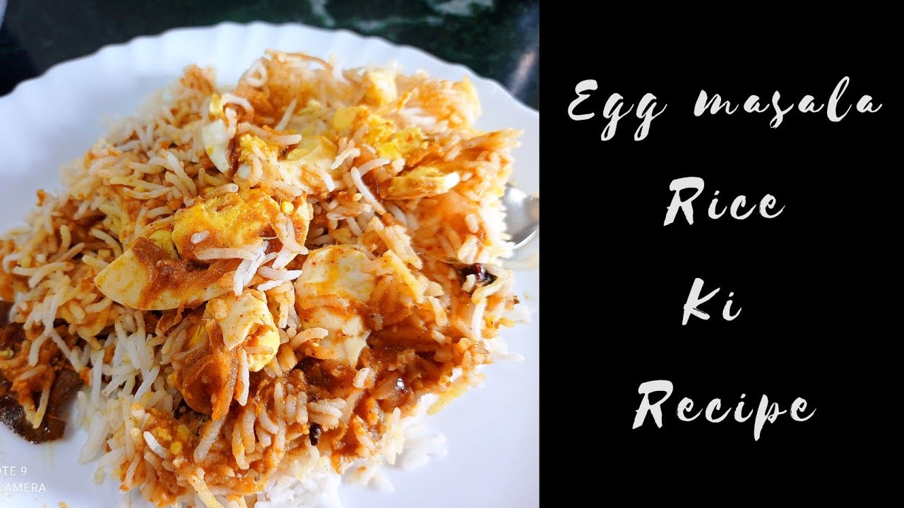 Egg Masala Rice Recipe/ Anda masala rice / quick and easy anda or egg ...