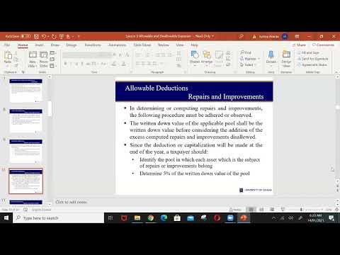 Lecture 3 (Allowable and Disallowable Expenses) - Taxation - YouTube