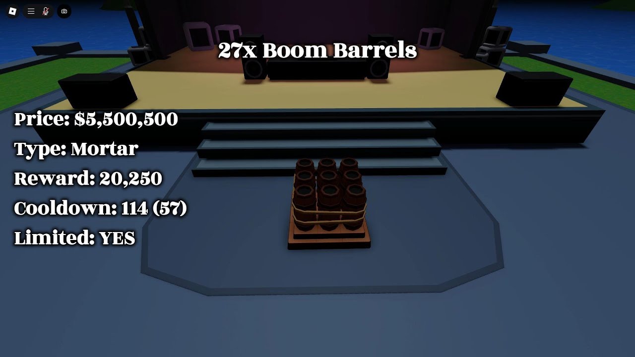 27x Boom Barrels Firework Review | Roblox Fireworks Playground - YouTube