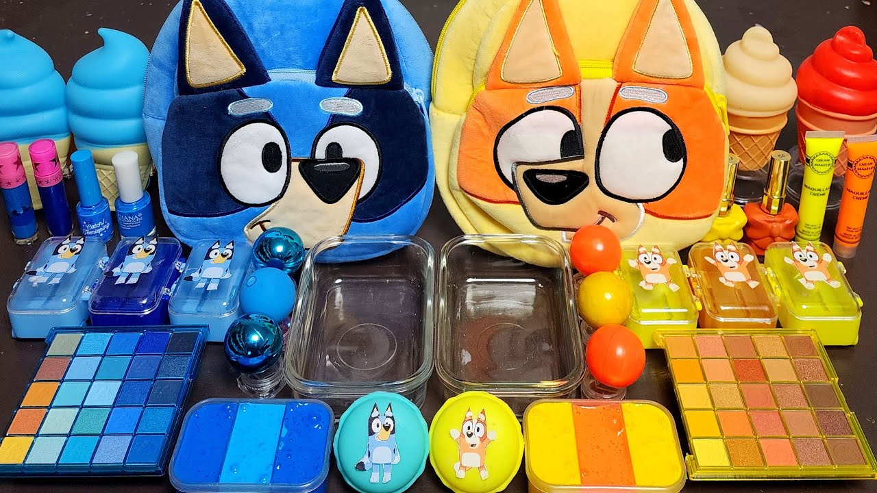 ASMR Bluey vs Bingo Slime Mixing Random Into Slime! Satisfying Slime# ...