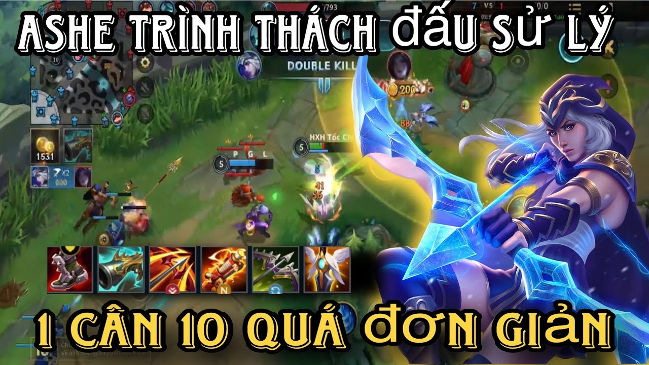 [LMHT: tốc chiến] one champ Ashe 1 cân 10 quá đơn giản - YouTube