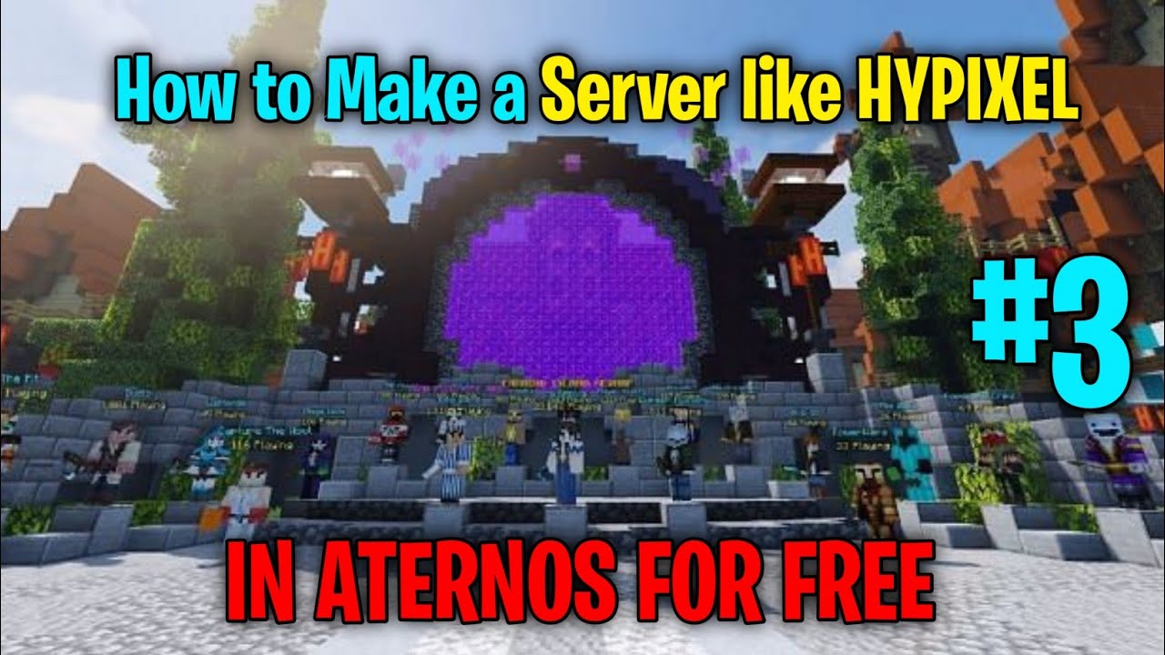 How to make a server like hypixel for free in aternos part 3 - YouTube