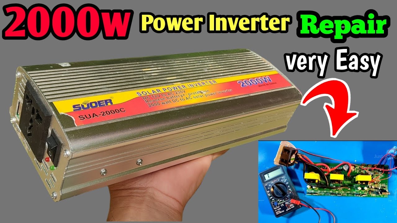 Inverter Repair 2000w || How to repair Solar Power Inverter || Dc to Ac ...