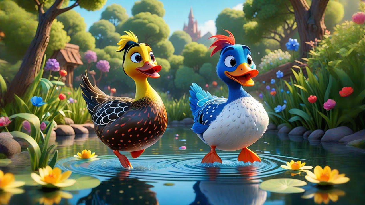 Four Dancing Ducks Wear Polka Dots | Fun Counting Song for Kids ...