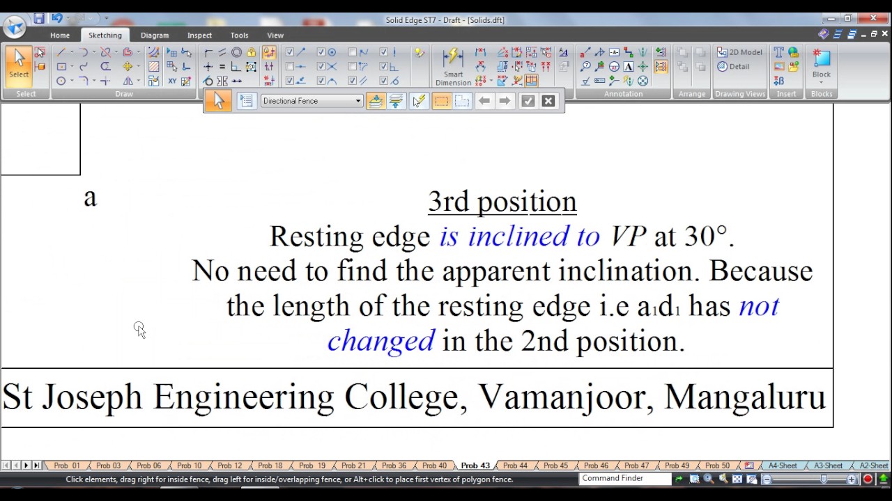 CAED solids vtu problem no.43 (Solid Edge ST7) - YouTube