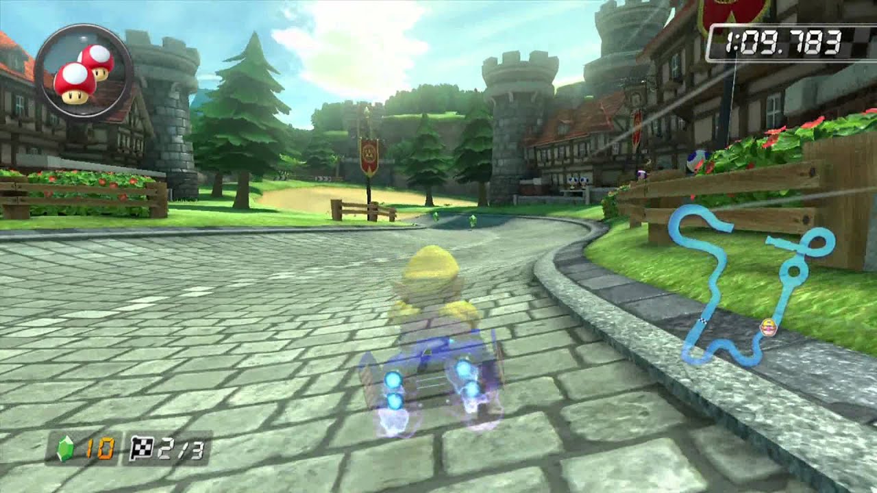 Mario Kart 8 Time Trial: Hyrule Circuit (1'58"371) - YouTube