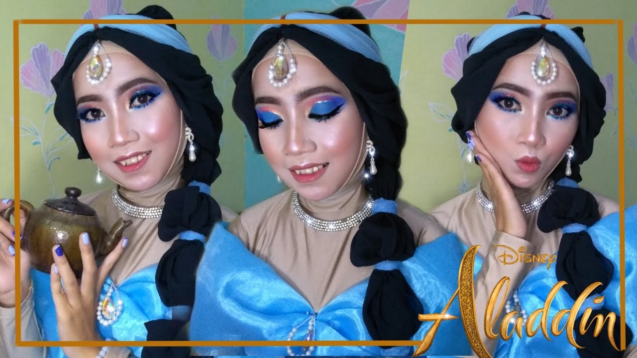 PRINCESS JASMINE make up tutorial || Aladdin 2019 || Hijab ala ala ...