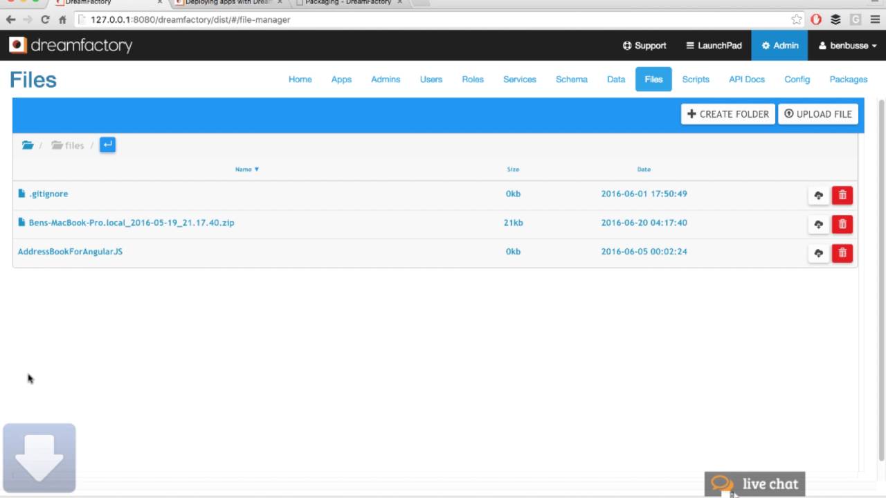 DreamFactory Admin Console: How to Use the Packages Tab - YouTube