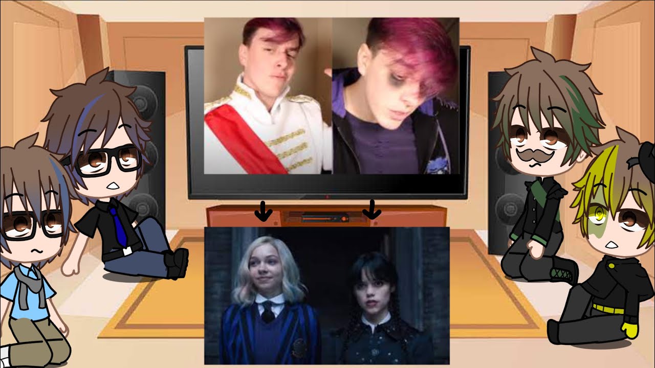 Sanders sides react to virgil and Roman as Wednesday and Enid | REPOST ...