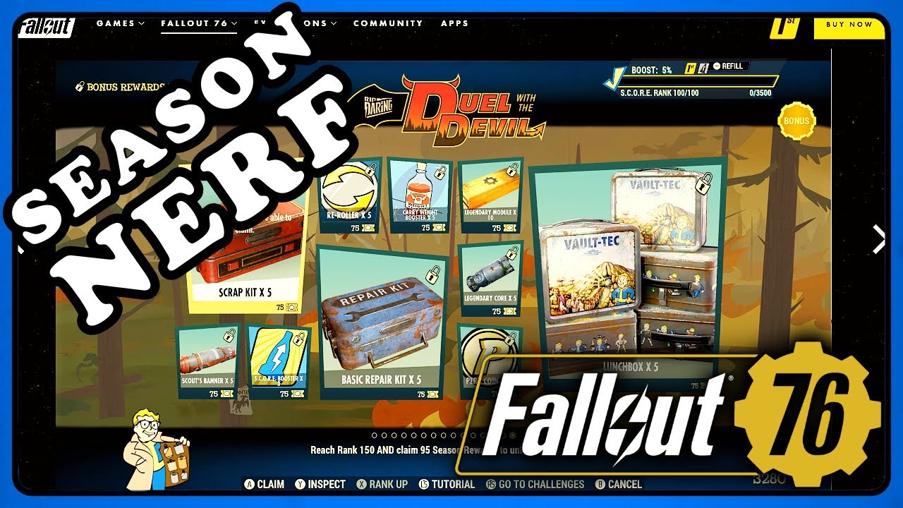 Fallout 76: Seasons Nerf. What Do You Think? Rant & Analysis - YouTube