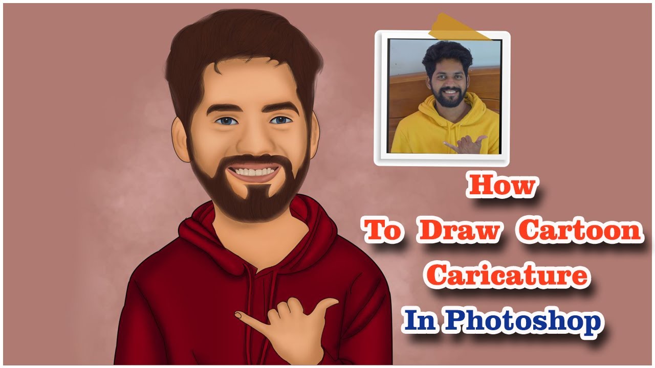 HOW TO DRAW A CARTOON FACE CARICATURE | Digital painting | Cartoon ...