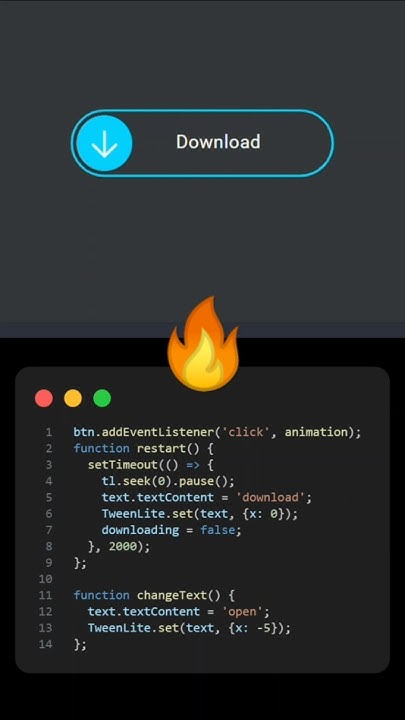Animated Download Button | HTML, CSS, JavaScript #coding #animatedbutton - YouTube