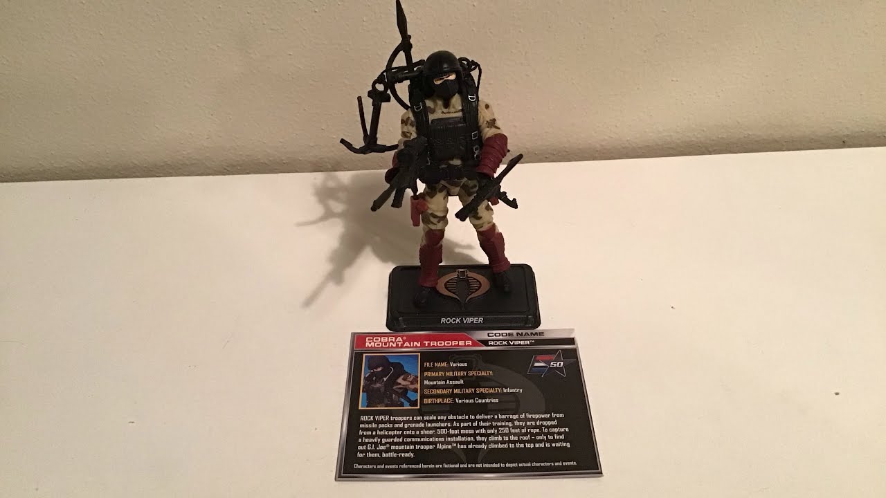 50th Anniversary G.I. Joe 2015 Rock Viper - YouTube