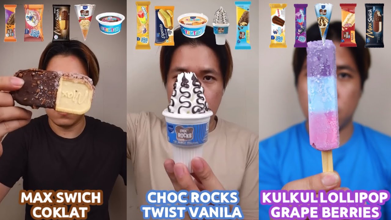 KOMPILASI MUKBANG BERBAGAI MACAM ES KRIM INDOESKRIM | ASMR ICE CREAM ...