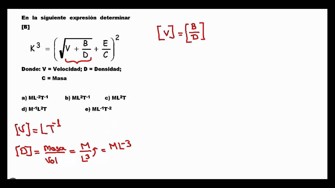 analisis dimensional - fisica - math - tutorial - YouTube