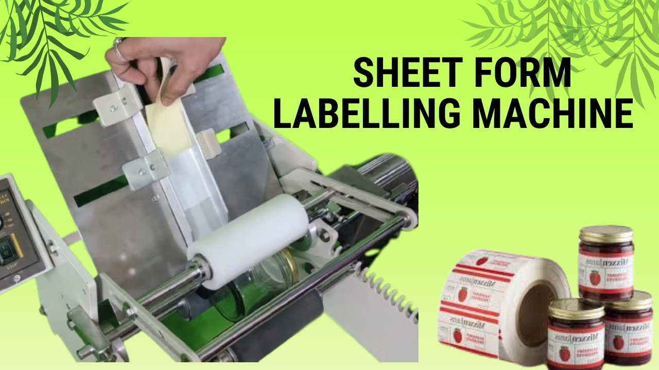 SHEET FORM STICKER LABELING MACHINE - HAND OPERATED - YouTube