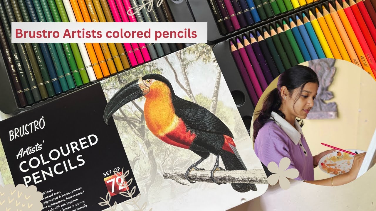BRUSTRO COLOR PENCILS / under ₹1599 - YouTube