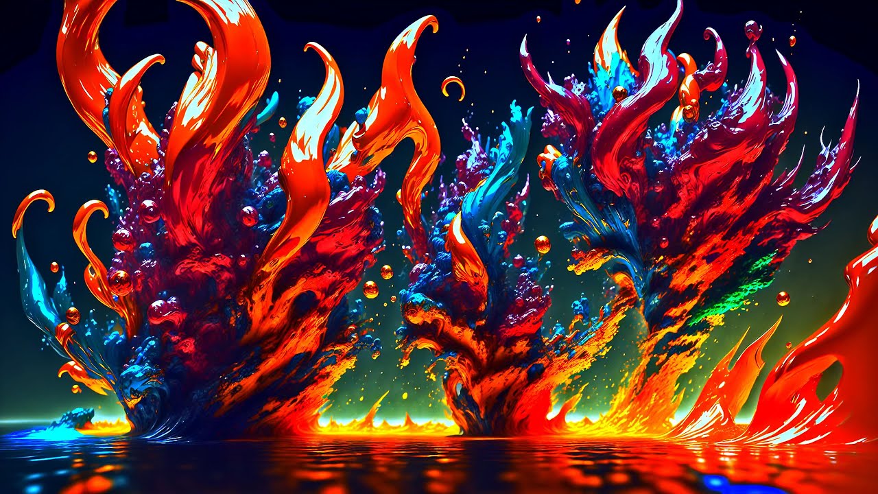 Abstract Liquid Paint: Copyright-Free, 4K, UHD - [Ultra HD] Background ...
