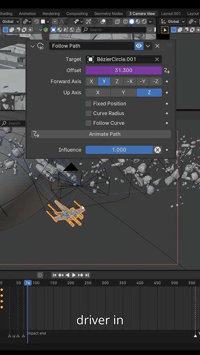 Blender tip #1 - How to offset the driver #blender - YouTube