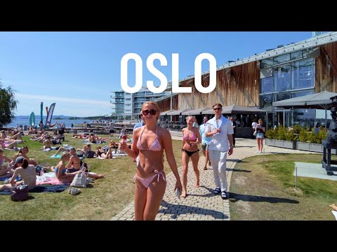 Tjuvholmen Badeplass 🇳🇴 Walk Oslo Norway 2023