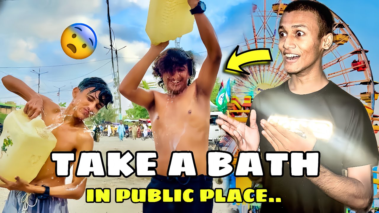 MUNNA NE CHALLENGE DE DIYA.😨| TAKE A BATH IN PUBLIC PLACE..🥲 ...