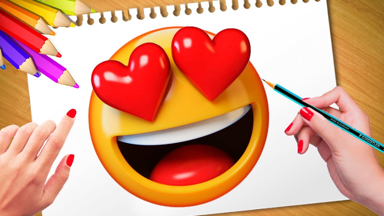 😍Love Emoji😍 Drawing Step by Step for beginners - YouTube