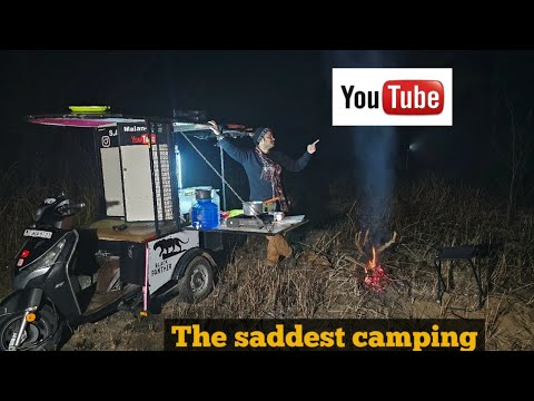 The saddest camping of my life with my camper scooty - YouTube