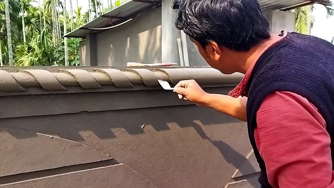 Round Pipe Bit Plaster Design/Plaster Design - YouTube