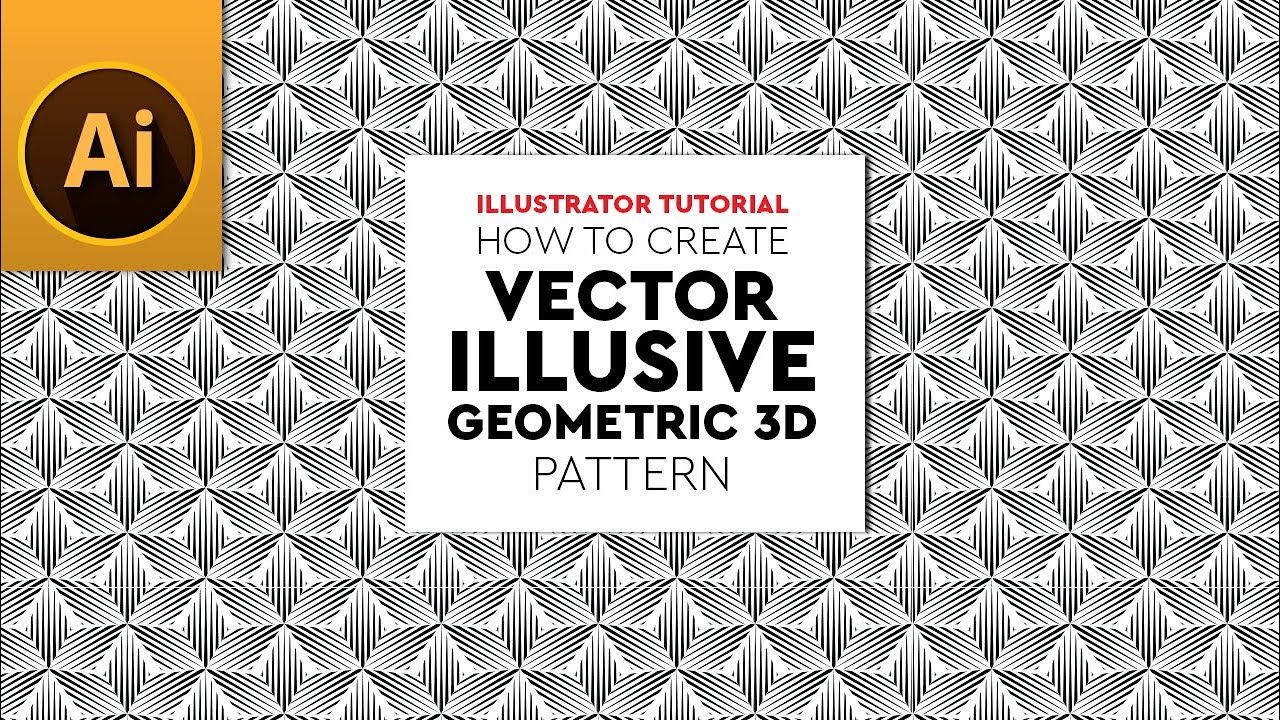Create Modern Illusive Geometric 3D Pattern in Adobe Illustrator - YouTube