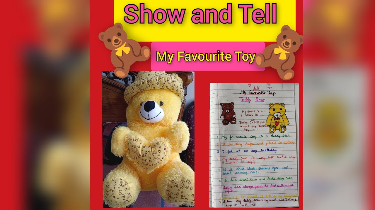 Show and Tell on My Favourite Toy Teddy Bear|Simple Lines on My ...