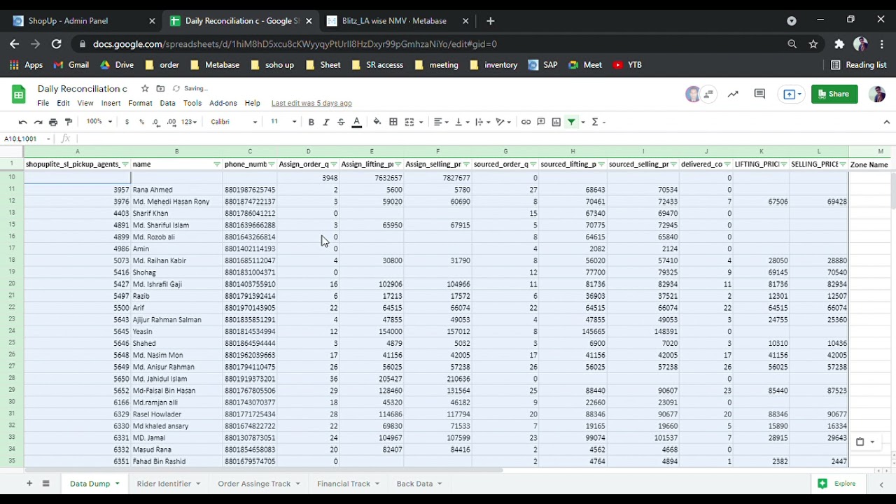 Daily Reconciliation Sheet - YouTube
