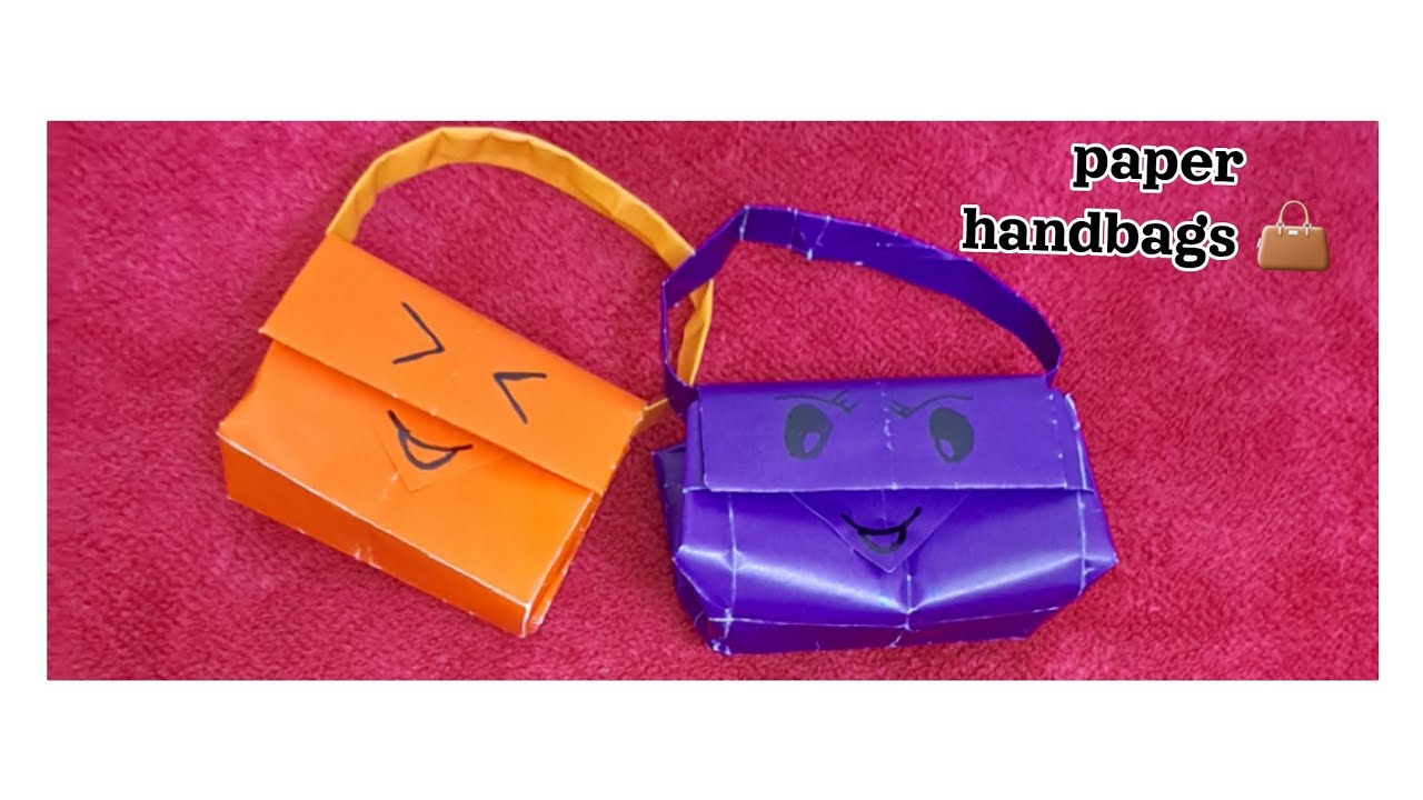 paper handbag 👜 # paper craft # origami - YouTube