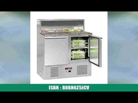 GGM Gastro | SAG97GND#07 | Saladette ECO - 903mm - 2 TÃ¼ren - mit Edelstahlaufsatz fÃ¼r 5x GN 1/6