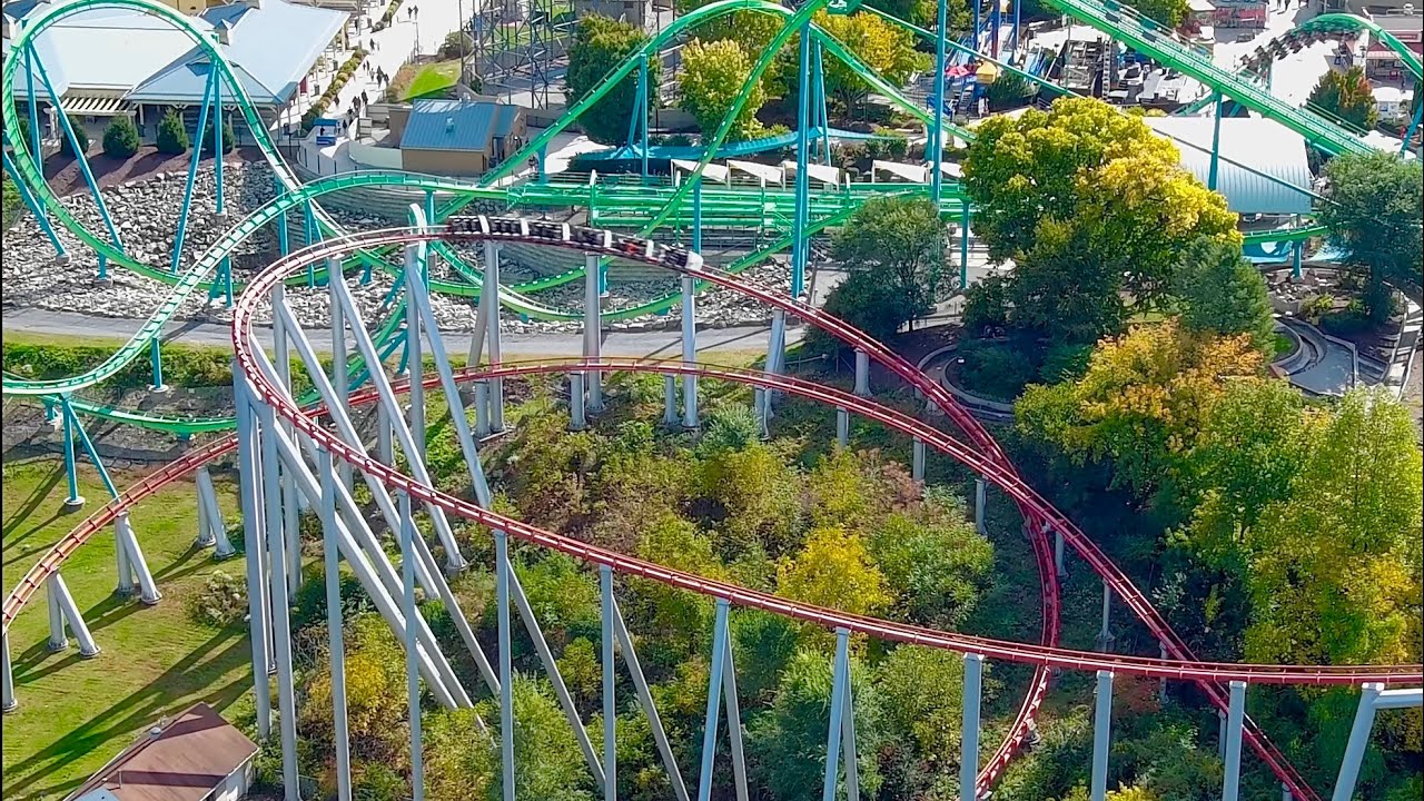 Steel Force Drone Footage 4K Morgan Hyper Coaster Dorney Park, PA - YouTube