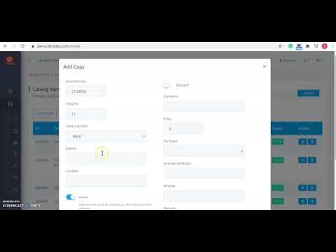 Librarika ILS - How to add a copy to an existing items? - YouTube