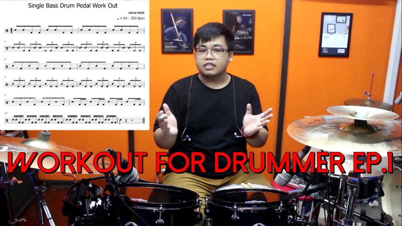 Workout For Drummer EP.1 Part 1 | Single Bass Drum Pedal Workout - YouTube